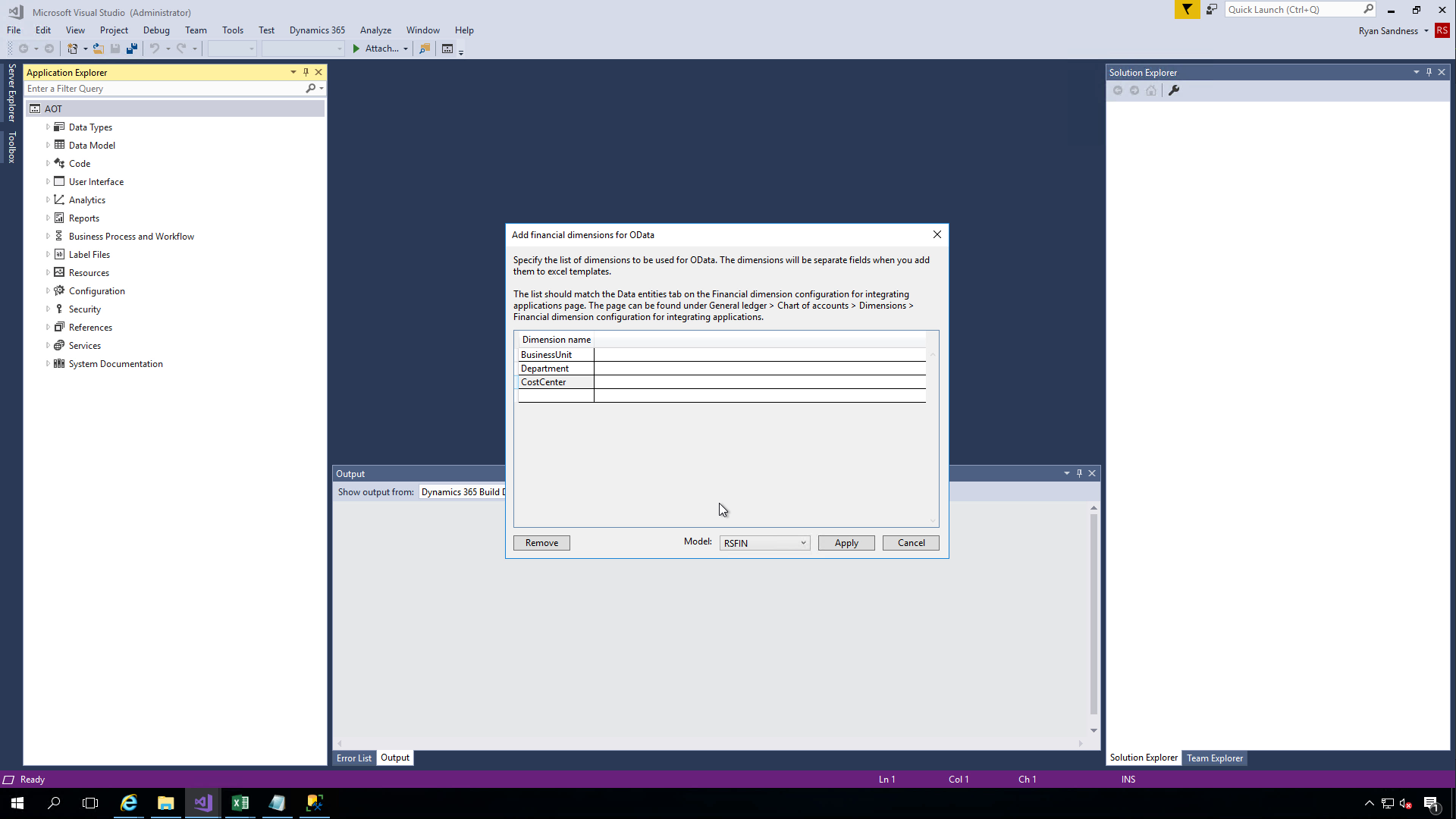 Add Financial Dimensions And Lookups To Excel Templates In D365 F O